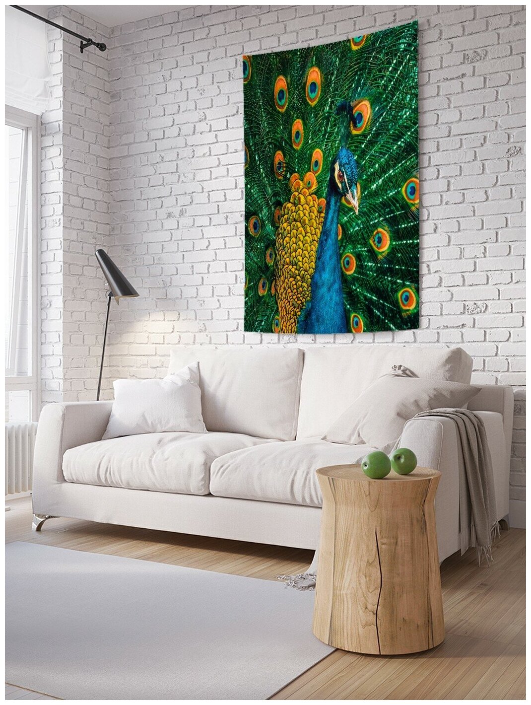 Фотопанно на стену тканевый вертикальный 150х200 "Жар птица" , JoyArty