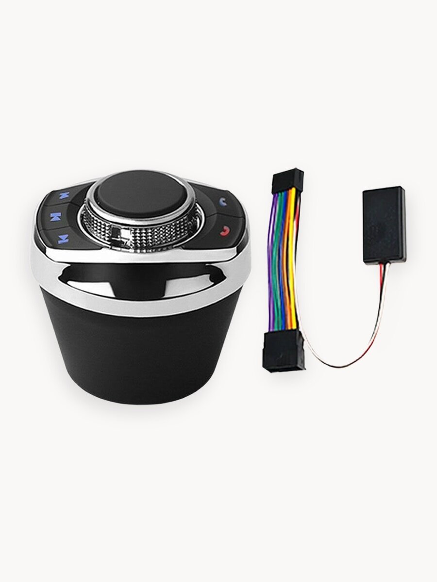 Кнопки на руль для магнитолы андроид, Pin-to-Pin, тип чашки, c подсветкой, 8 пуговиц, черный