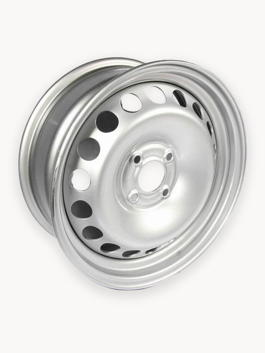 Диск колеса для LADA Largus, Logan 2, штампованный, R15 6J 4x100/60.1 ET40 S (серебристое покрытие)