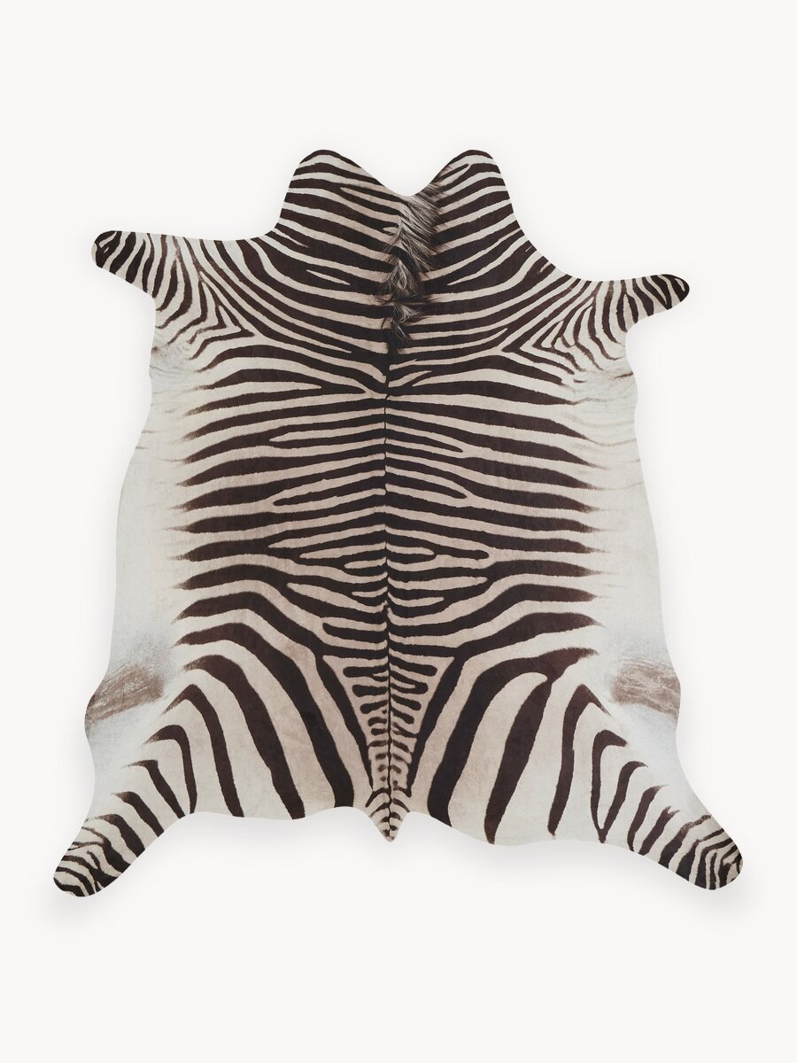 Шкура южноамериканской зебры искусственная безворсовая гладкая Skin L-10 160 x 190 см