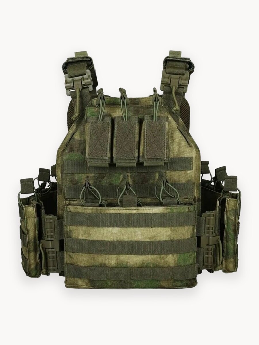 Бронежилет разгрузочный YAKEDA Бр5 без бронеплит. Цвет Зеленый