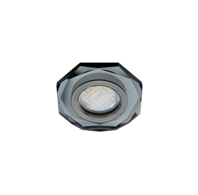 Ecola MR16 DL1652 GU5.3 Glass Стекло 8-угольник с прямыми гранями Черный / Черный хром 25x90 (кd74) FB1652EFF