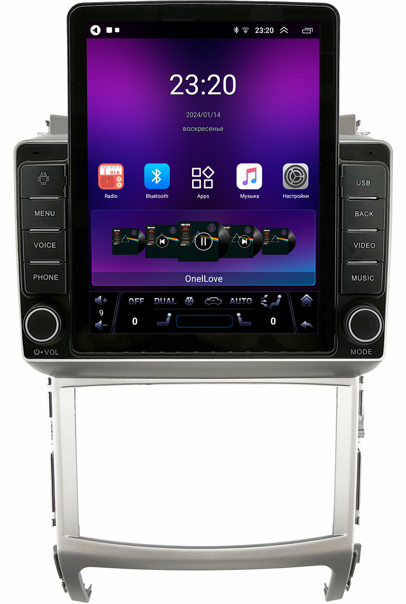 Штатная магнитола Hyundai ix55, Veracruz 2006-2015 Canbox GTR095-9340 на Android 10 (QLed, 4/64, DSP, CarPlay)