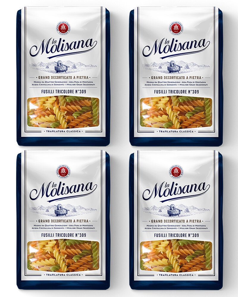 Набор Макаронных изделий La Molisana с Добавлением Томатов и Шпината из твердых сортов пшеницы 500 г из 4 шт