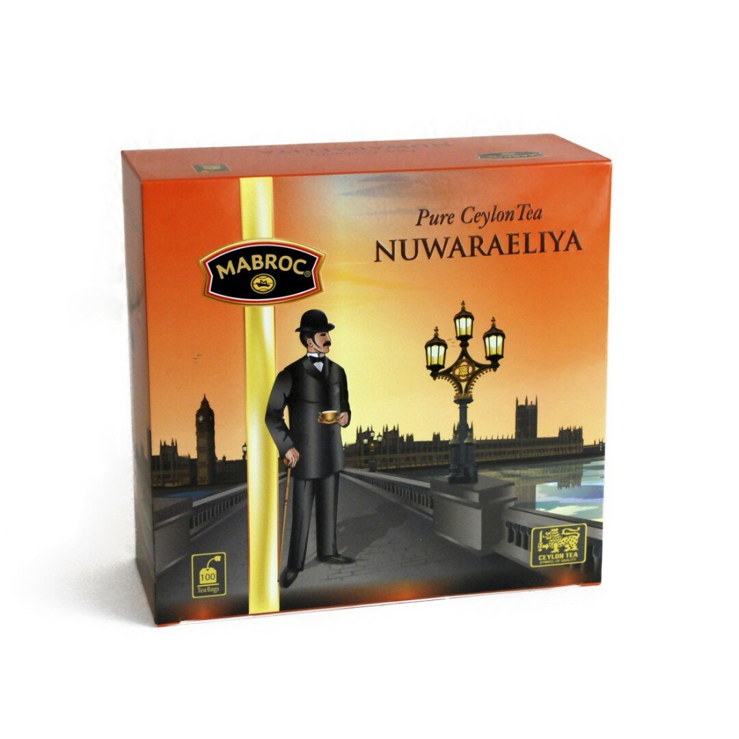 Чай чёрный пакетированный ТМ "Маброк" - Нувара Элия, 100 пак, 200 г, Шри-Ланка