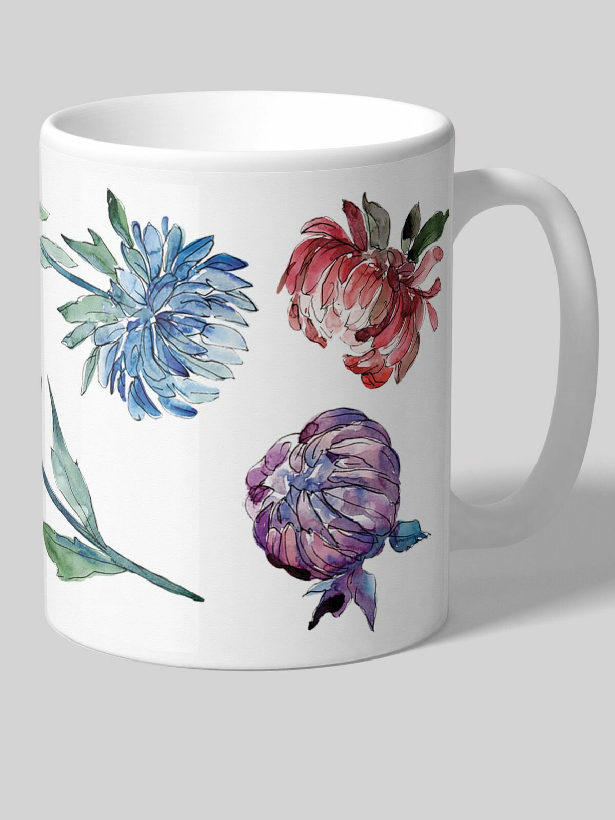 Кружка cooperative.moscow " Астра цветок " (кружка с Астрой , Астра , кружка с цветком, кружка Астра , подарок с любовью, кружка с цветами, цветы, цветок) , 330 мл, 1 шт