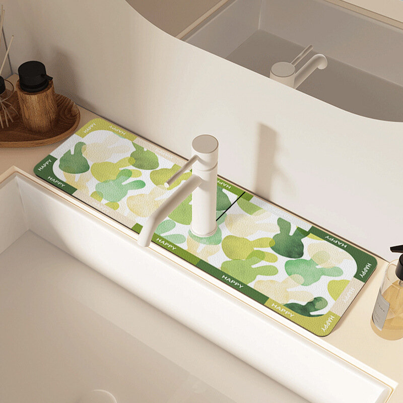 Подушка для слива крана, мягкая из диатомовой земли, впитывающая подушка для кухонной столешницы, подставка для тарелок, теплоизоляционная подставка, нескользящий коврик для кофейного стола