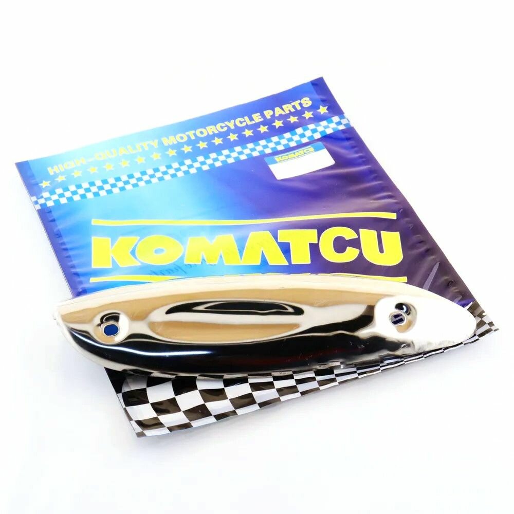 Накладка глушителя 4T GY6 50 "KOMATCU", для мотоцикла, цвет серый