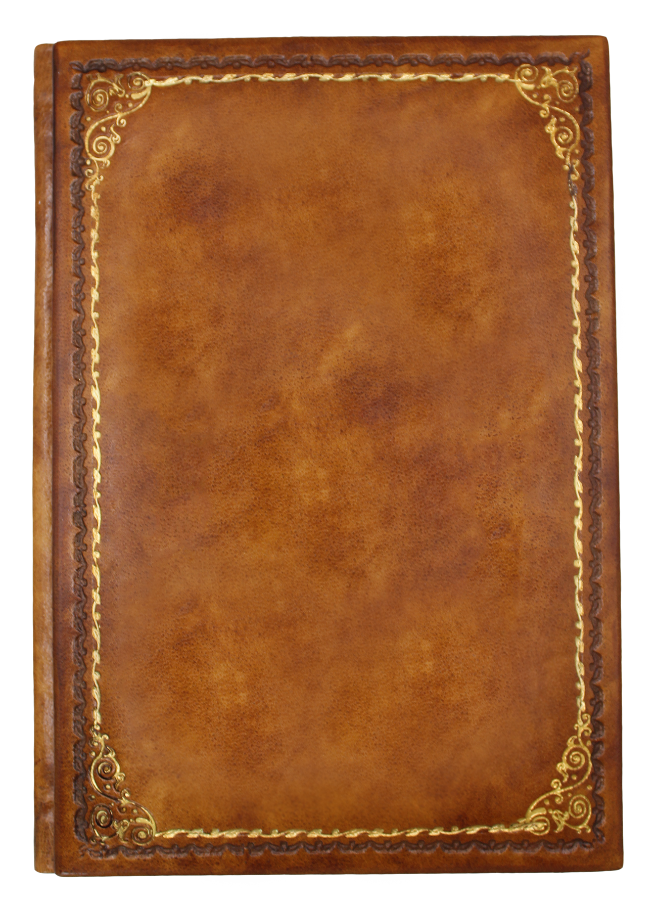 Ежедневник ручной работы из натуральной кожи "Золотые углы" 15х22. Съёмная обложка.