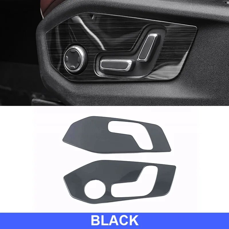 Кнопка регулировки сиденья, панель, отделка из нержавеющей стали для Geely MONJARO KX11 Manjaro 2023 2024, аксессуары для внутреннего молдинга Seat black