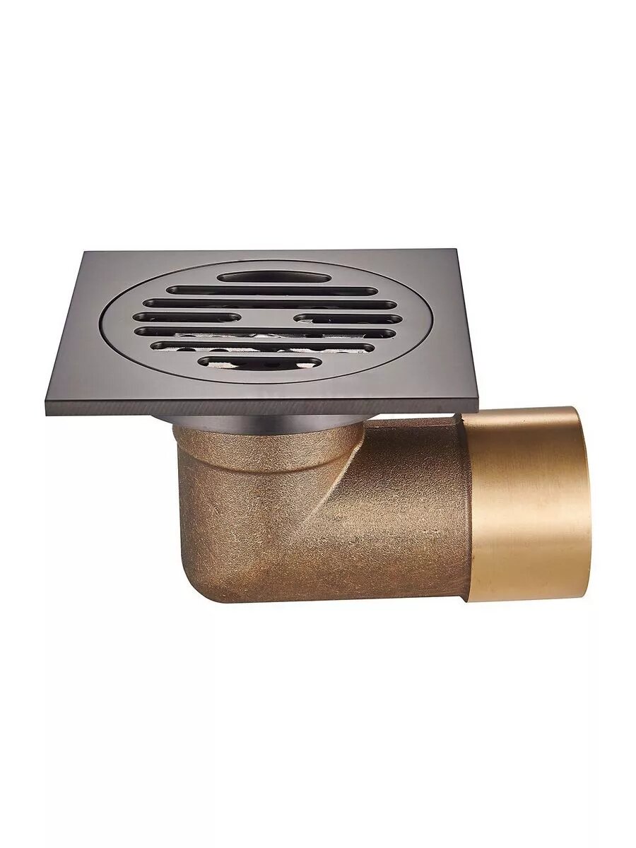 Трап для душа "Raglo" R605.10.09, латунь, серый, с сухим затвором