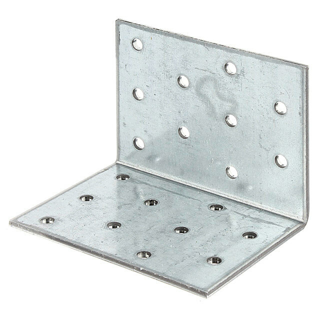 Уголок соединительный 60х60х80 мм, толщина 2,5 мм, оцинкованный металлический