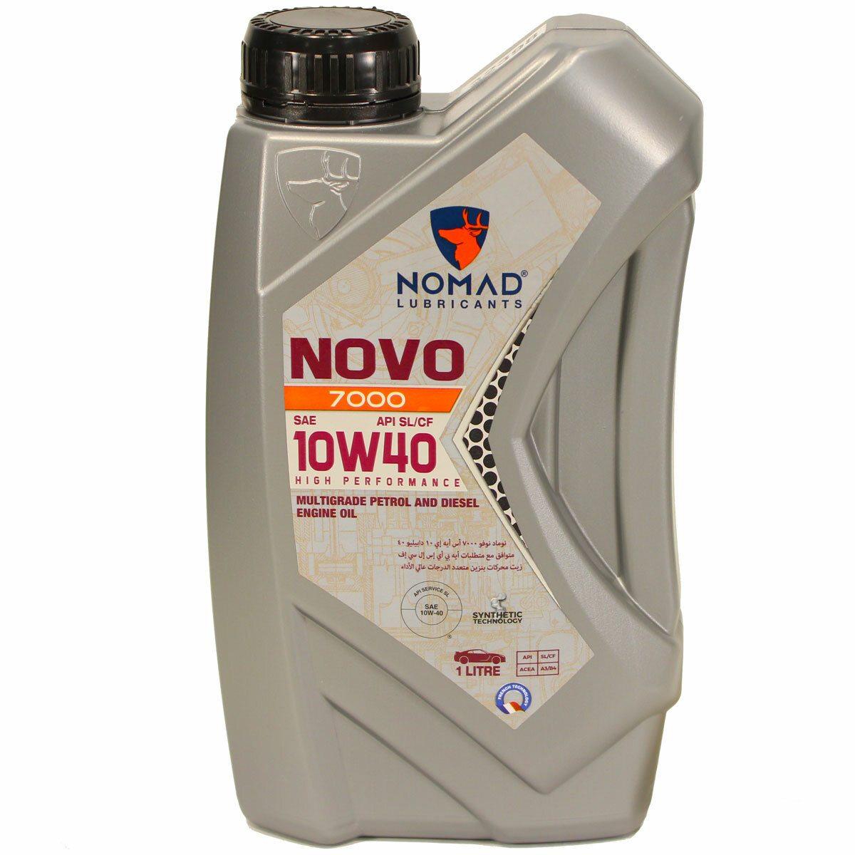 NOMAD Масло моторное NOVO 7000 10W-40 (1 л) API SL/CF, ACEA A4/B4