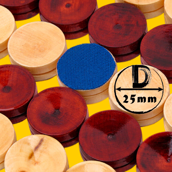 Фишки для нард, фишки для шашек 25 мм Липа