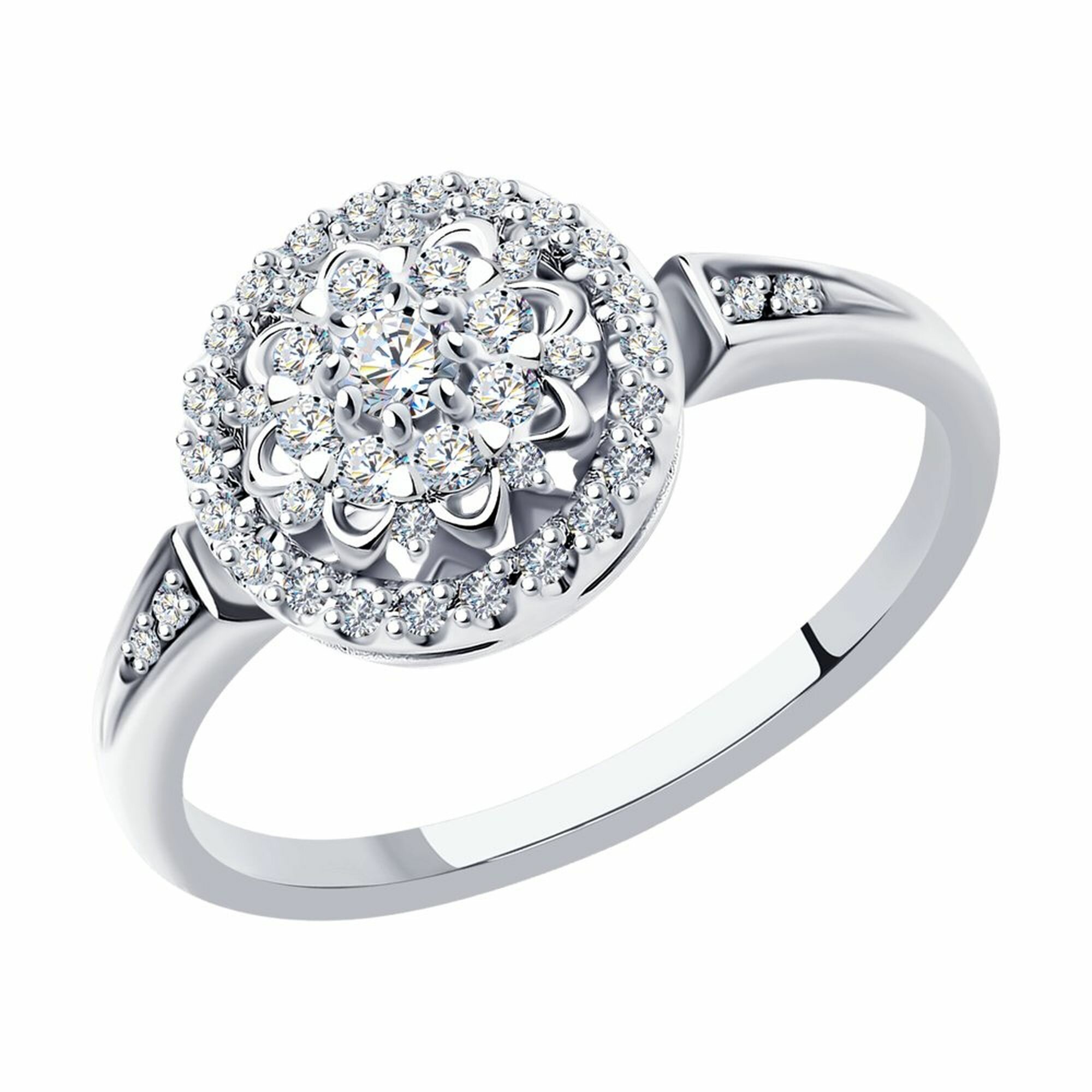 Кольцо, белое золото, 585 проба, бриллиант