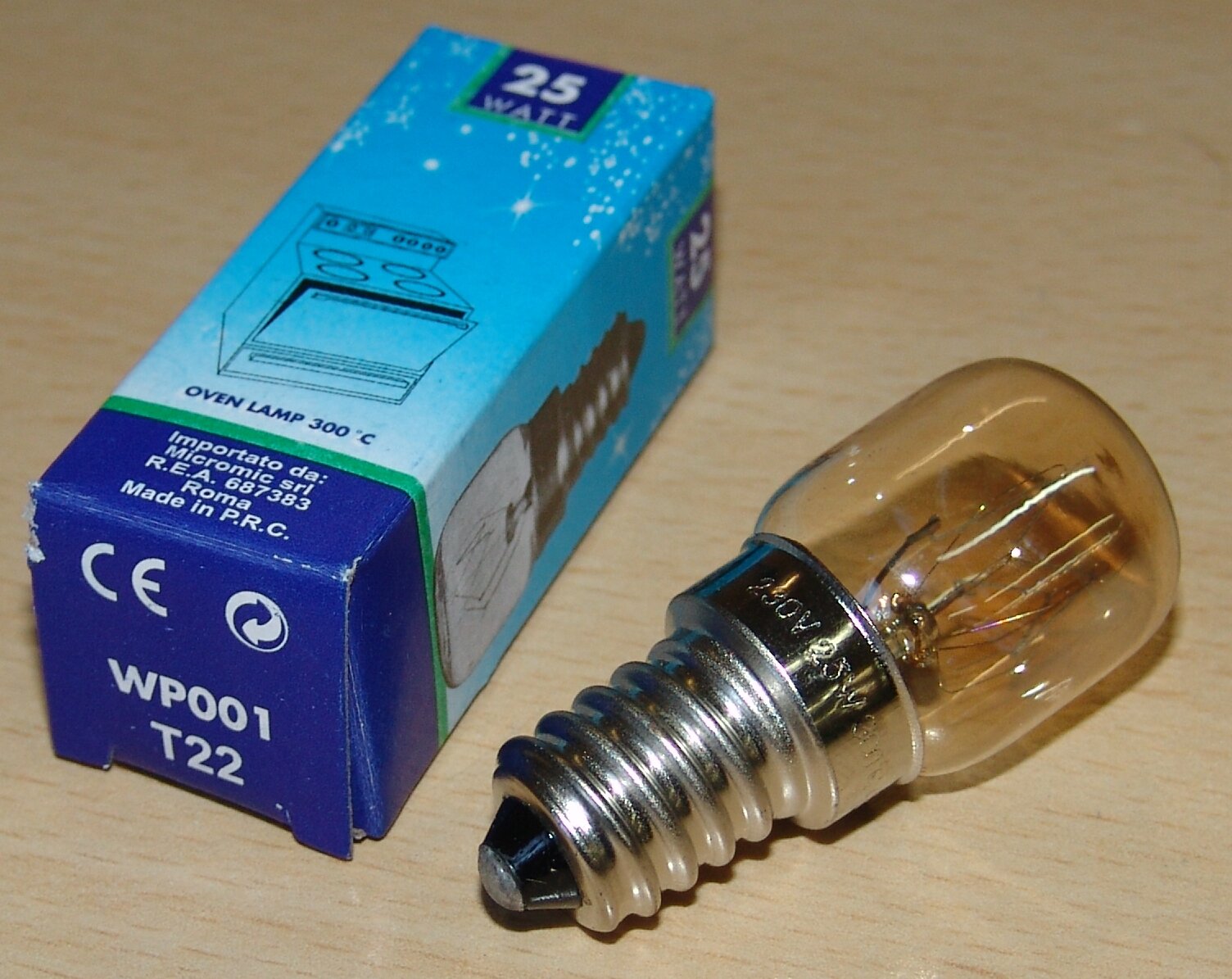 Лампа освещения универсальная для духового шкафа 25W WP001