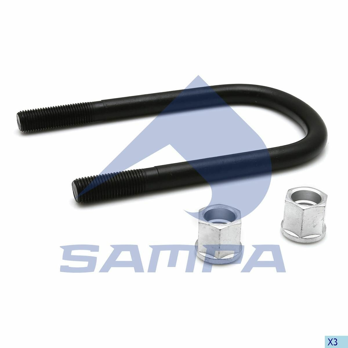 Стремянка BPW M22х2,5х265/238x128 с гайками 071.039/1 SAMPA