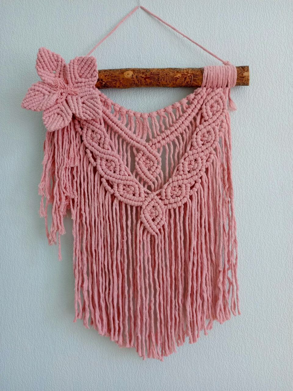 Панно "Нежность" макраме. 30*68 см