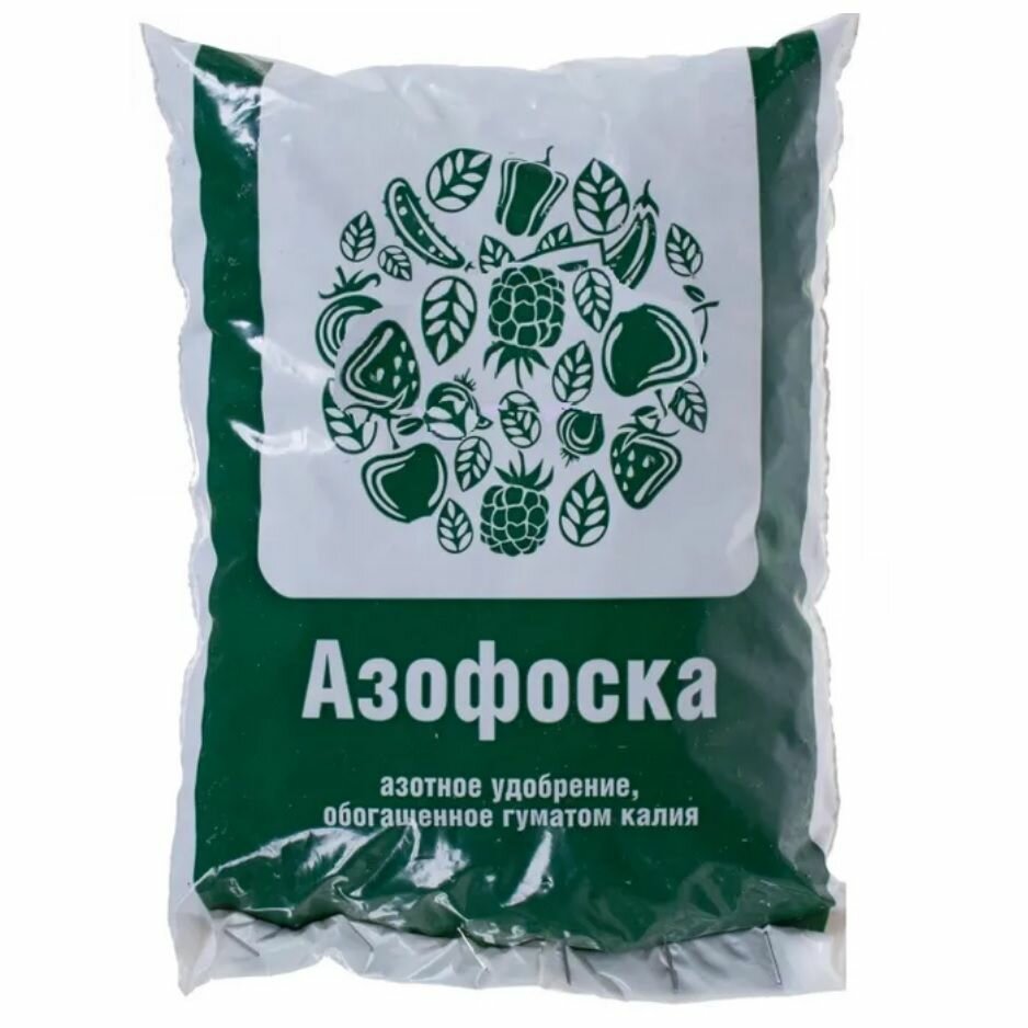 Азофоска 1кг, минеральное удобрение для подкормки растений, обогащения грунта азотом, фосфором и калием, для рассады, всех видов садово-огородных и комнатных растений