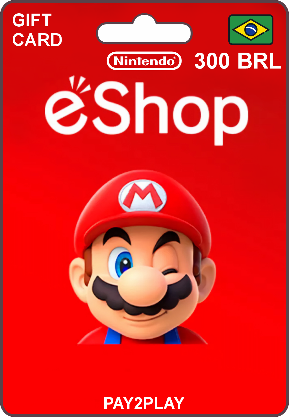 Подарочная карта Nintendo EShop 300 BRL / Бразилия / Код активации, Пополнение Нинтендо / Nintendo Gift Card Brazil