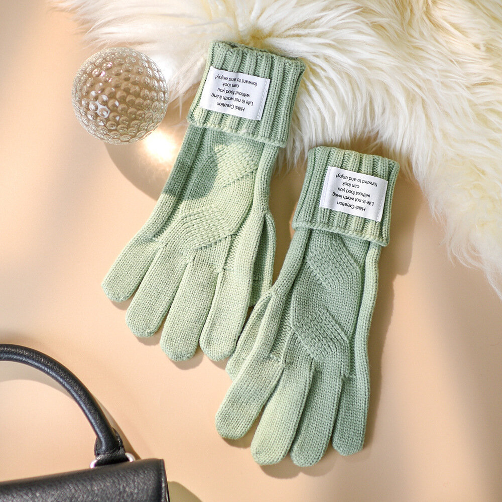 Перчатки "Flip 8 Twisted Text", зимние, шерстяные, с раздельными пальцами, 24 см x 9 см