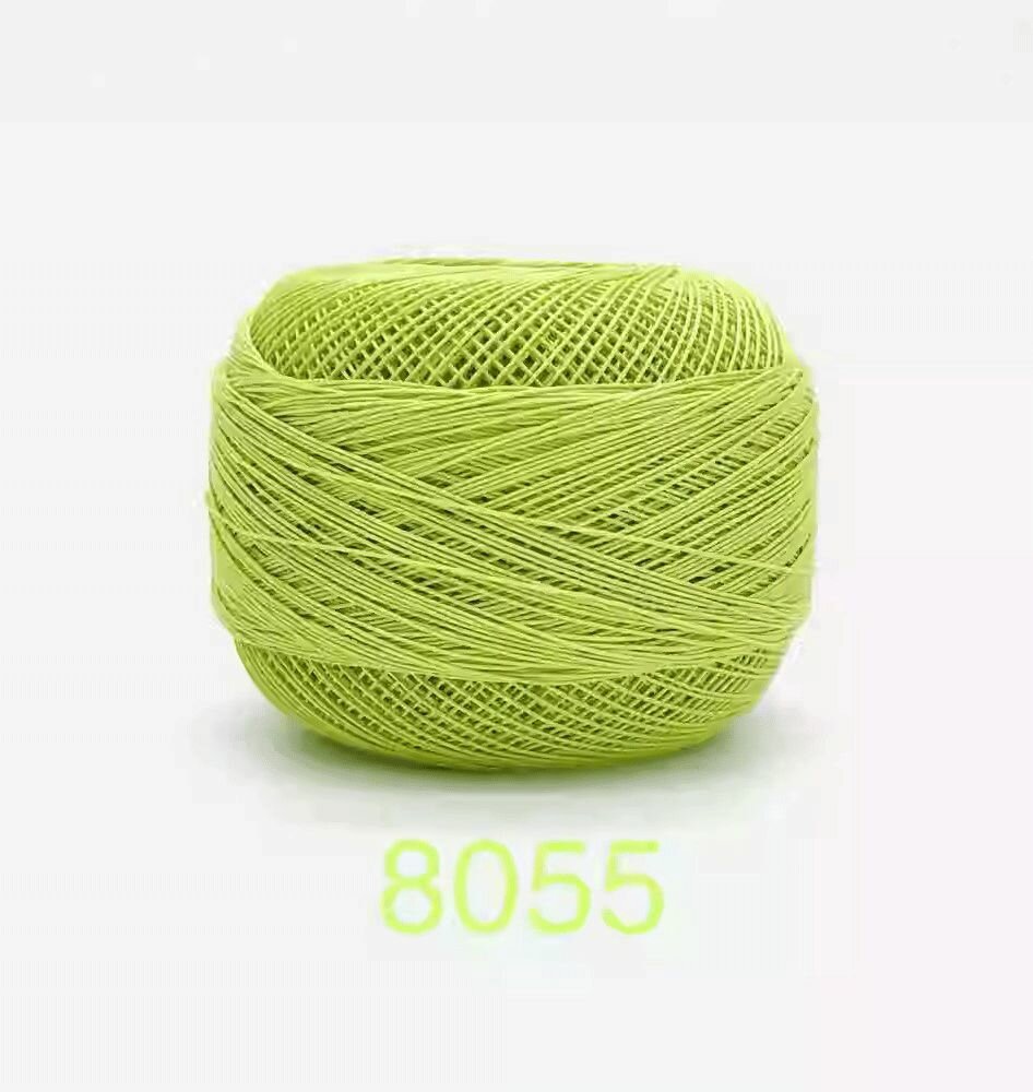 Нитки #80 для вязания кружева и украшений, 100% хлопок, 10 гр. (170 м.), цвет: 8055