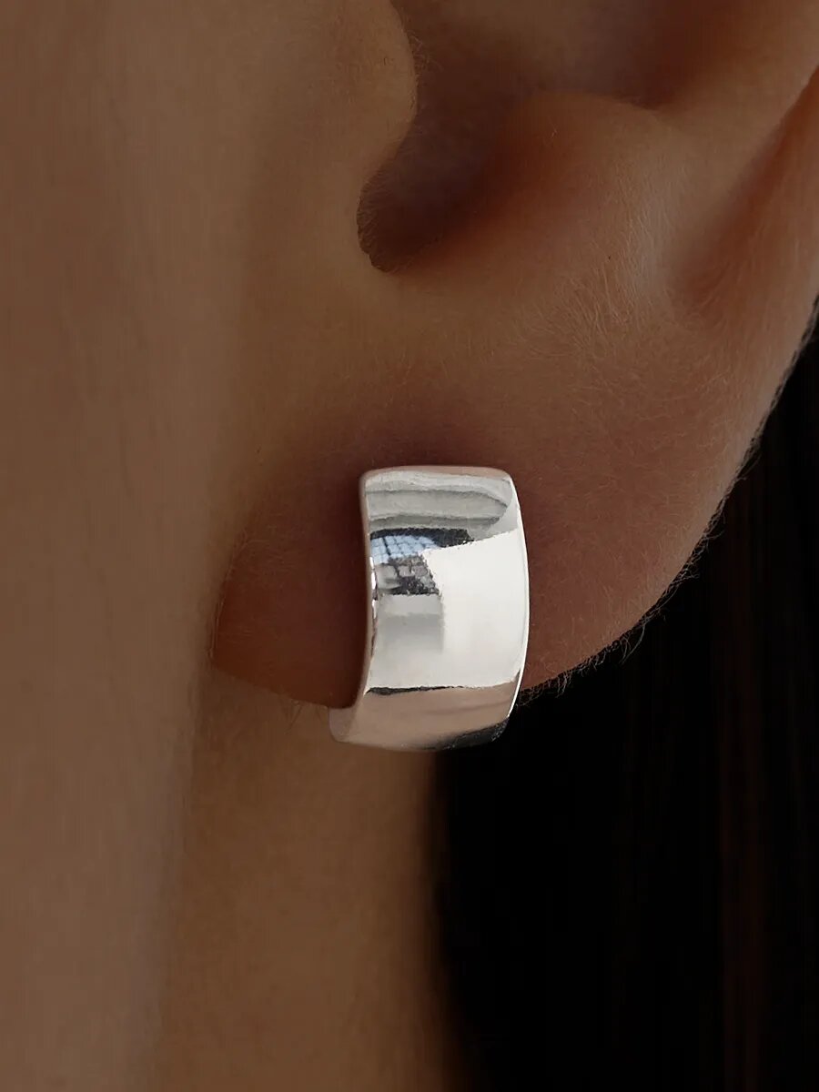 Серьги, серебро, 925 проба, родирование