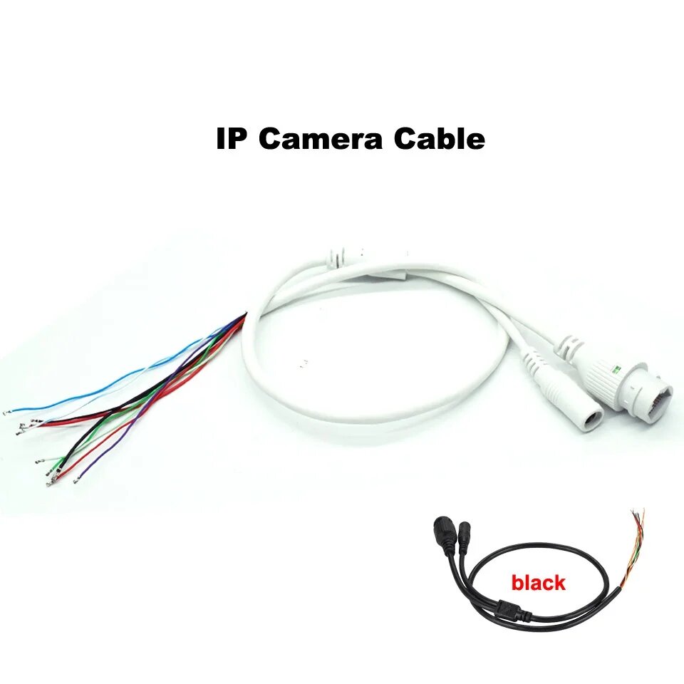Кабель RJ45 для IP-камеры, черный, длина black color