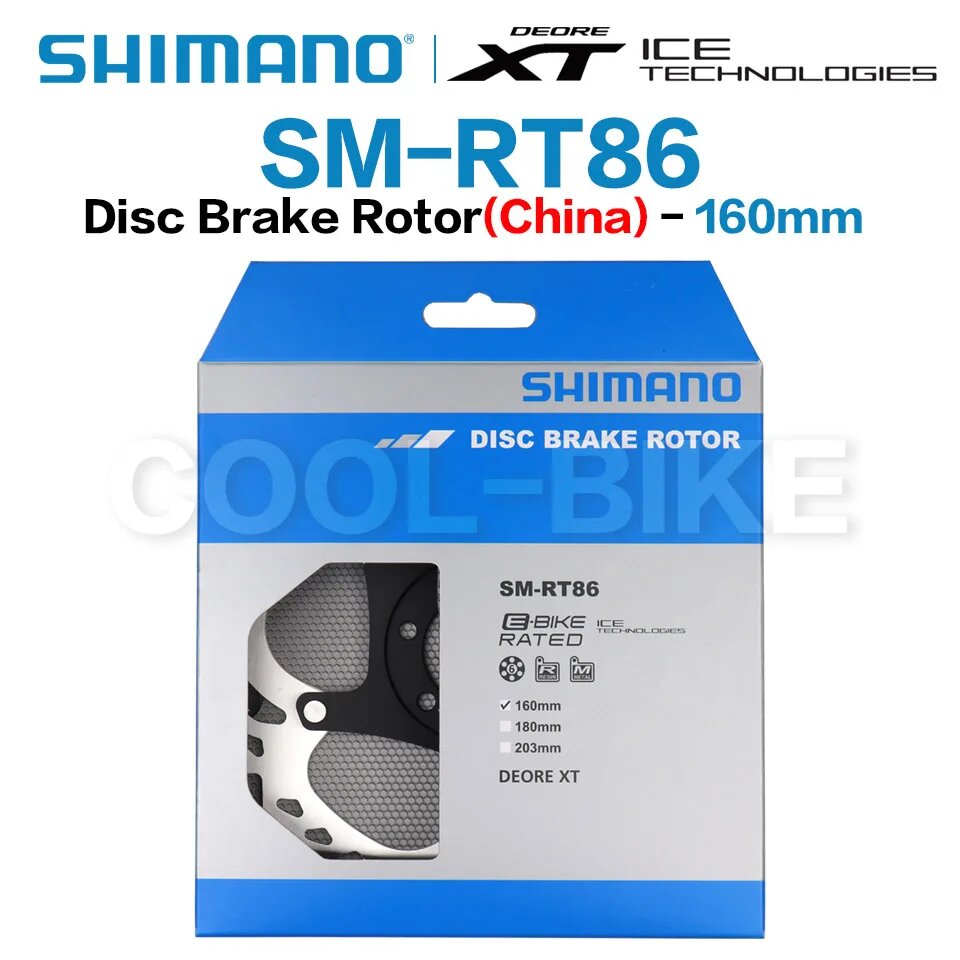 Тормозной диск SHIMANO XT RT86 160/180 мм Ice Point Technology 160mm(China) boxed