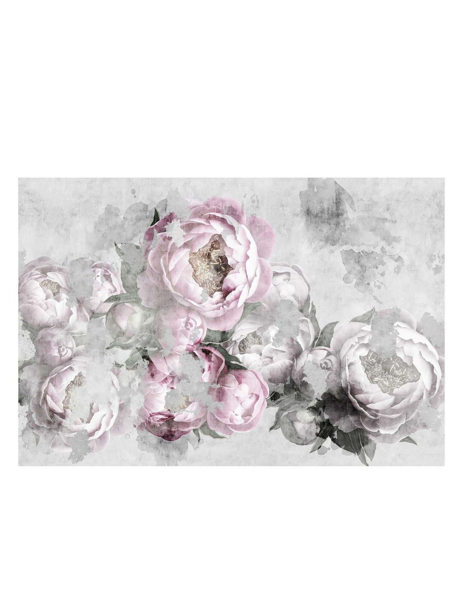 Фотообои, обои Растения гранж на стену, в зал, гостиную, спальню, на кухню, 400 см x 270 см