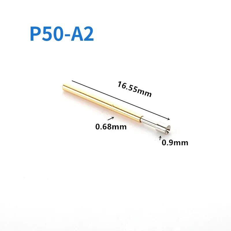 Пружинные тестовые штифты P50-A2/B1/E2/D2/J1/Q1/Q2/T2/LM2/G2/H2 из латуни