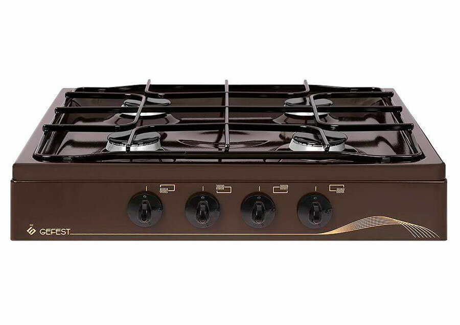 Настольная плита Gefest Брест ПГ 900 к17 50 см, 4 конфорки, коричневый