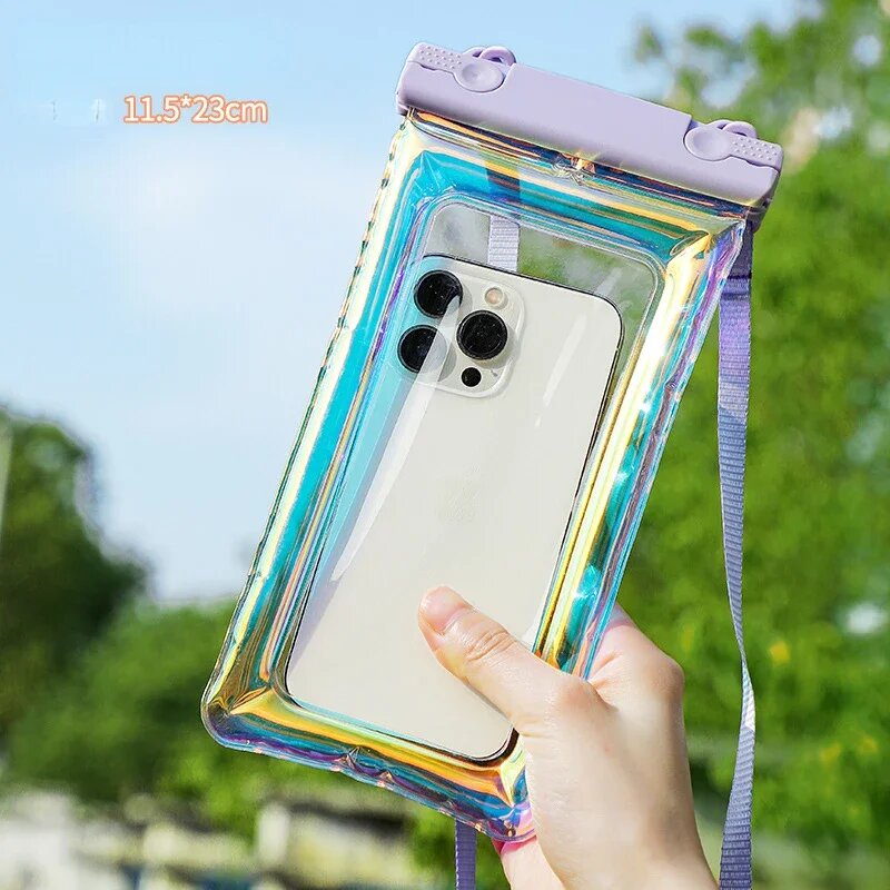 Сумки для плавания, водонепроницаемый чехол для телефона для iPhone 15, 14, 13, 12, 11 Pro Max X Xiaomi 13, Samsung S23, универсальная водонепроницаемая сумка Purple