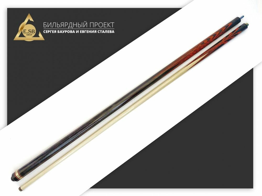 Кий "Легенда Тюльпан" 1, двухсоставной, граб, длина 161 см, чёрный