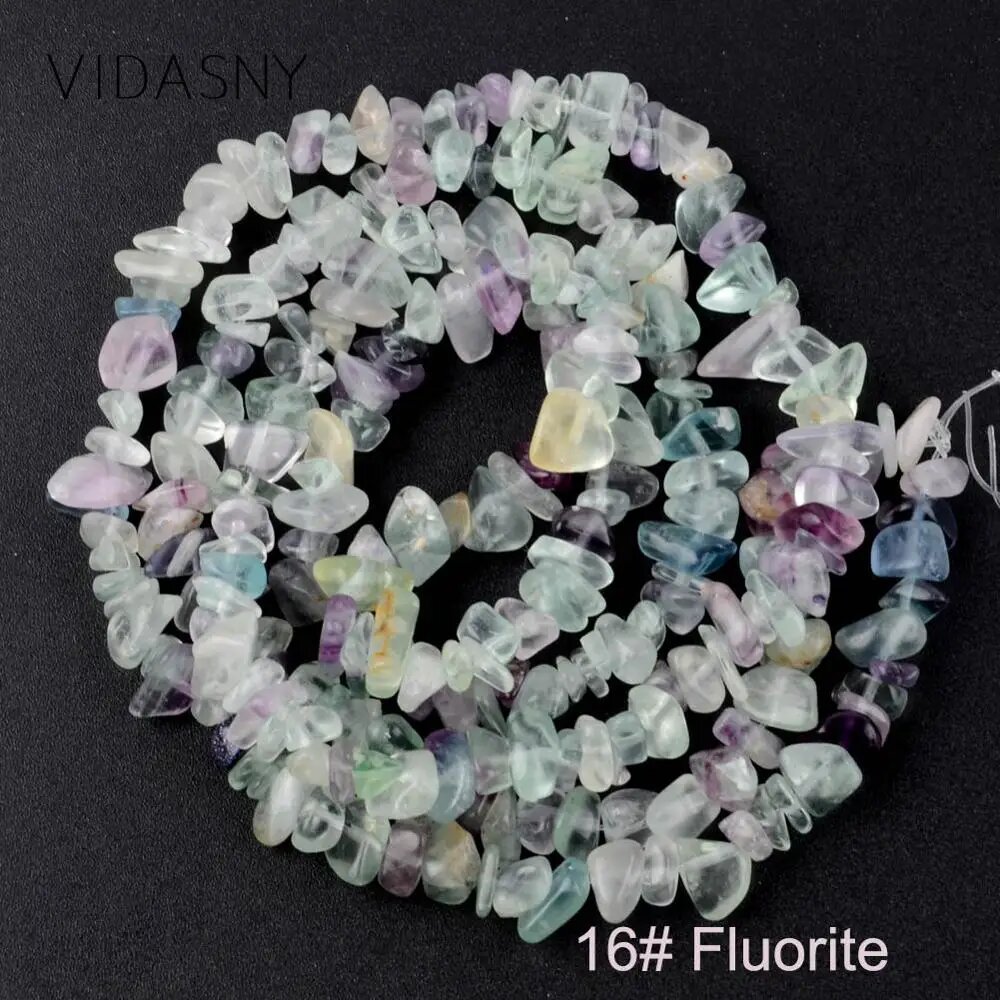 Бусины из флюорита натуральные, 5-8 мм, Vidasny