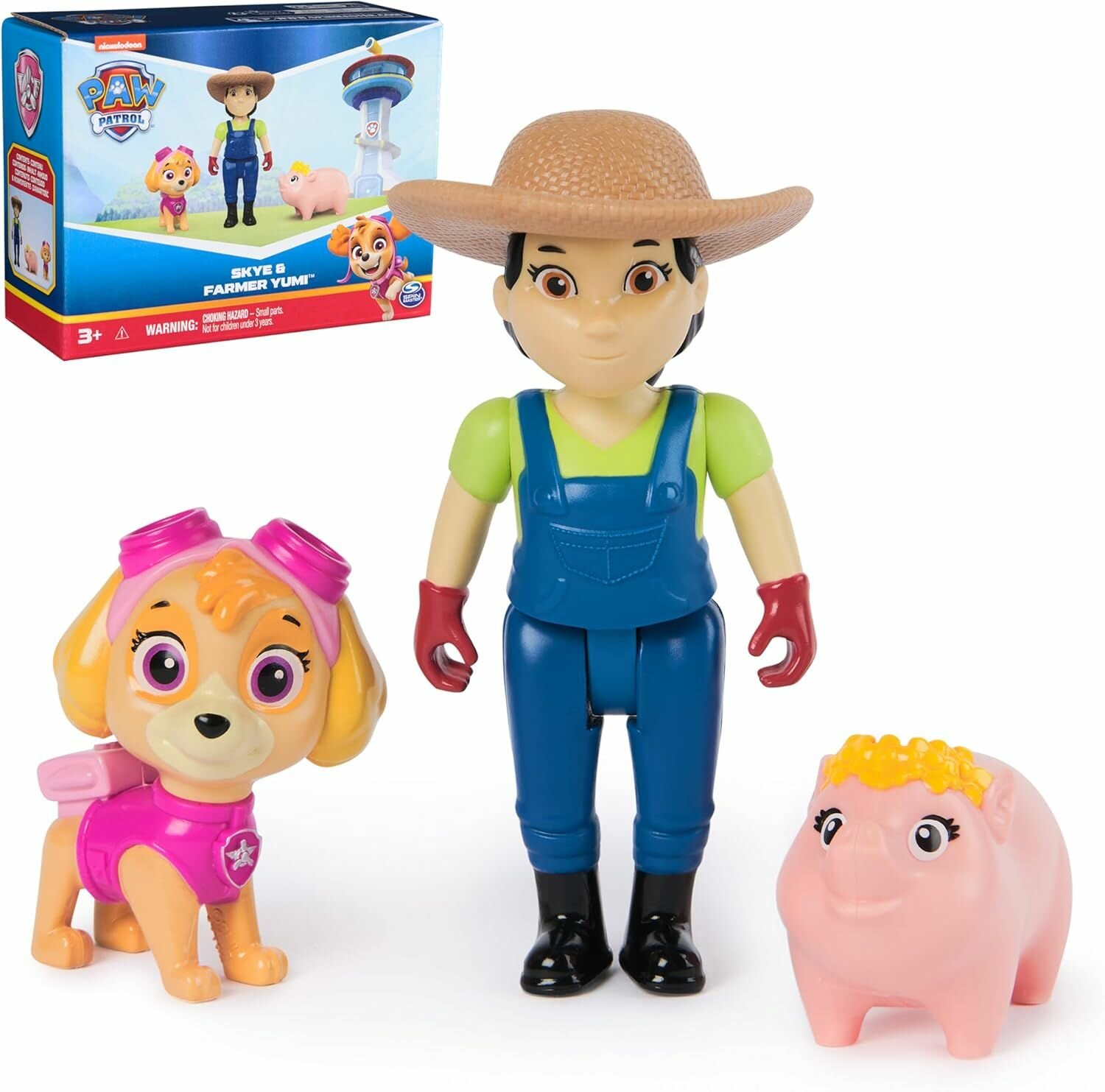 Набор фигурок Щенячий патруль Скай и Фермер Юми и Пигги Paw Patrol Skye Farmer Yumi Piggie Figures