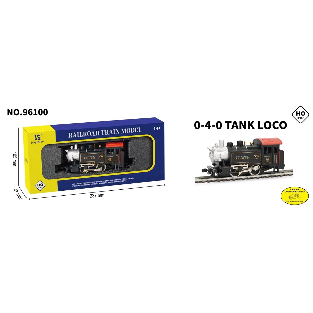 Локомотив 0-4-0 Tank Loco HO, MDWD 96100
