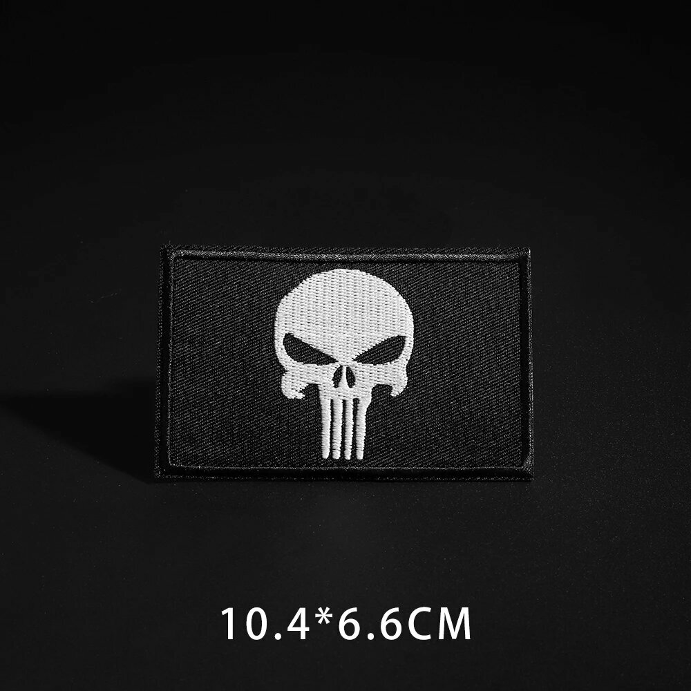 Нашивка Punisher, 10.4*6.6см, Черный N-BT6854