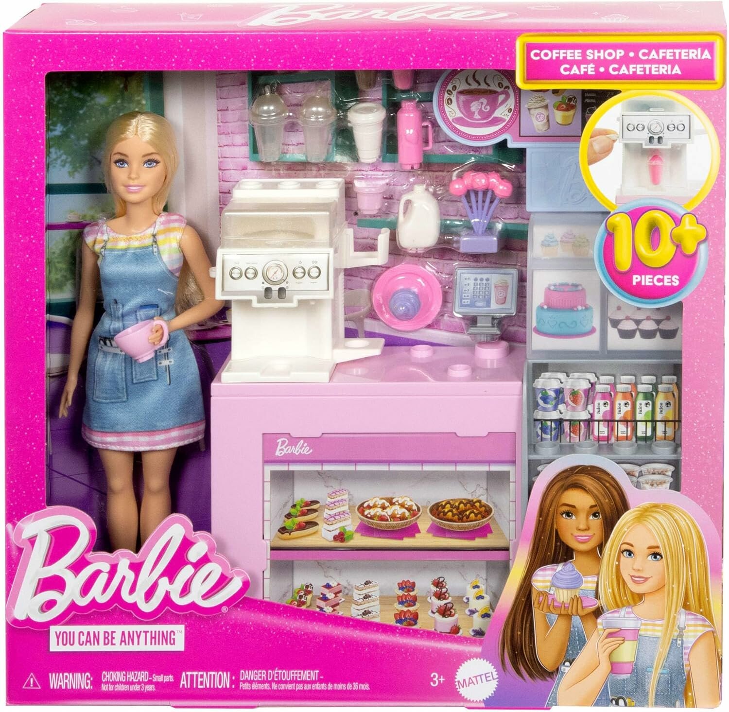 Кукла Mattel Barbie Карьера - Набор Кофейня с куклой и аксессуарами - Барби HXN94