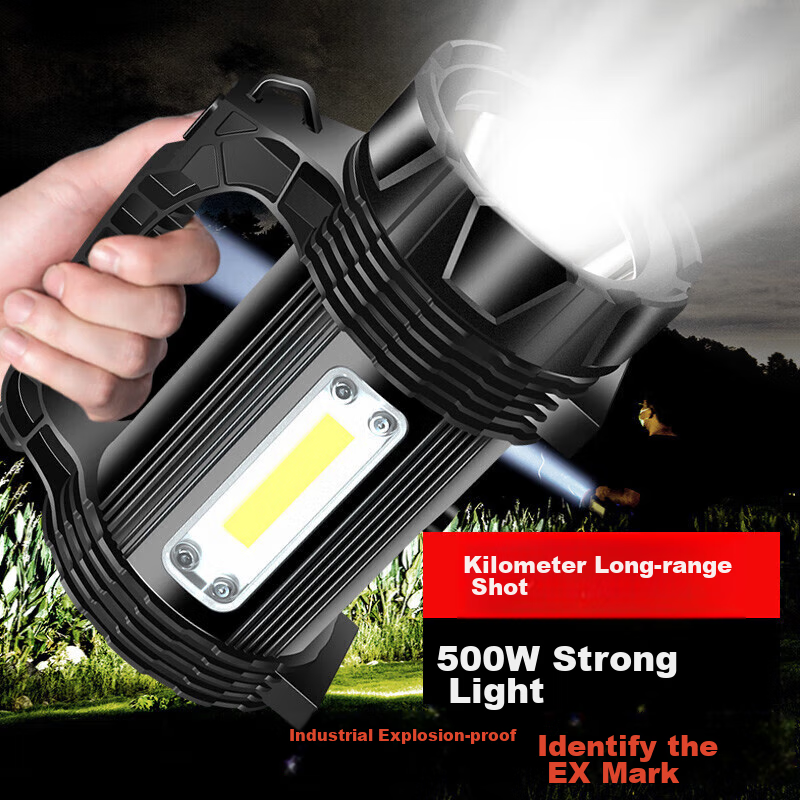 Tanglufeng Industrial-Grade Explosion-Proof Light, High-Intensity Flashlight, Gas Station Searchlight, Handheld Lamp, Ultra-Bright Long-Range Multi-Functional, with EX Explosion-Proof Certificate, Rechargeable