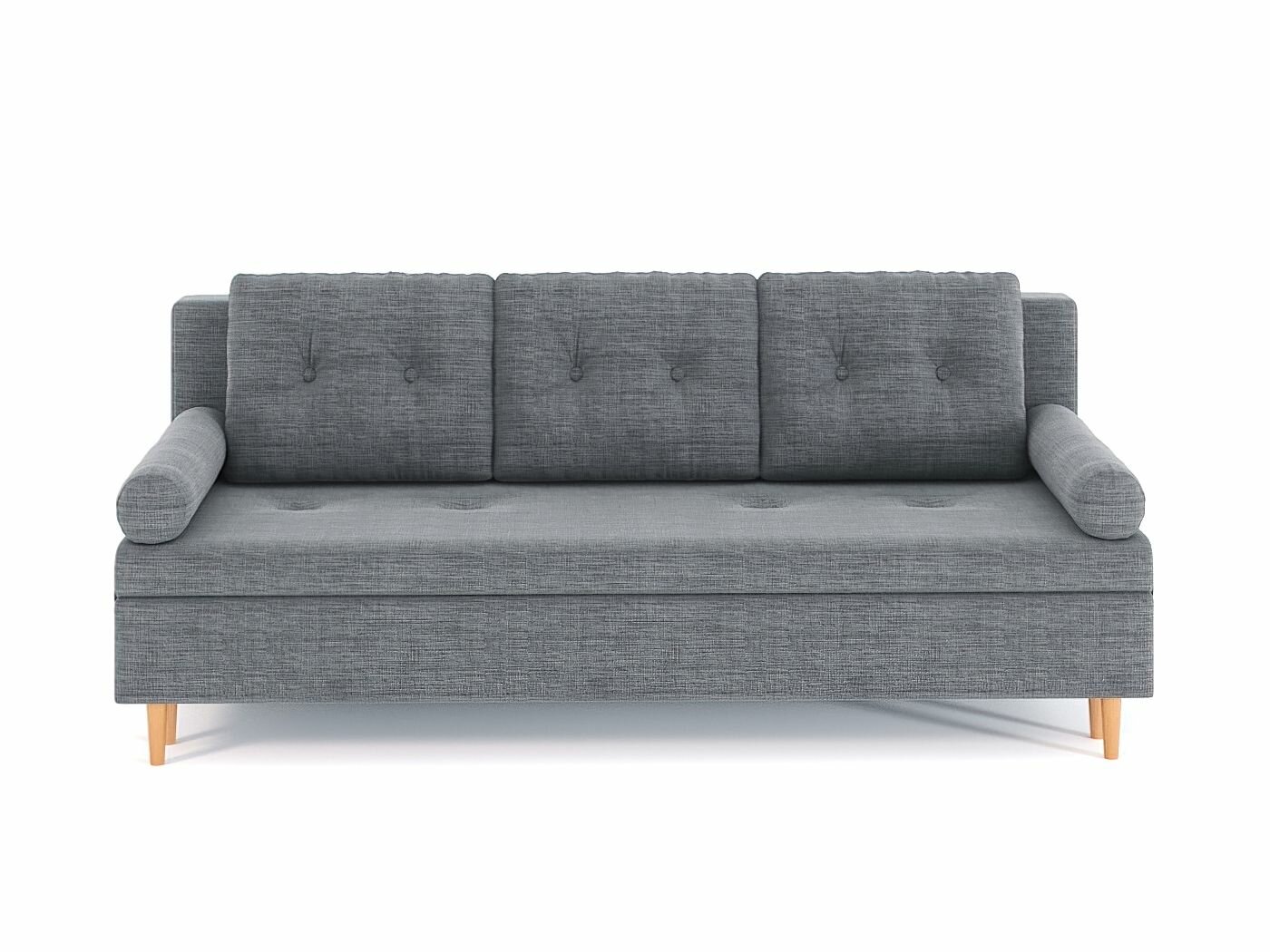 Диван-кровать Белфаст еврокнижка, рогожка Дрим Грей, без подлокотников