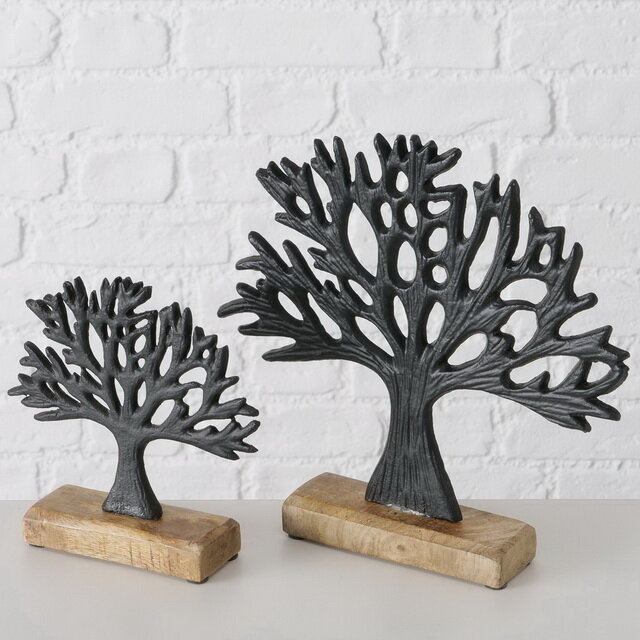 Набор декоративных фигур Деревья Милвуд 17-26 см, 2 шт, Boltze, 2027863