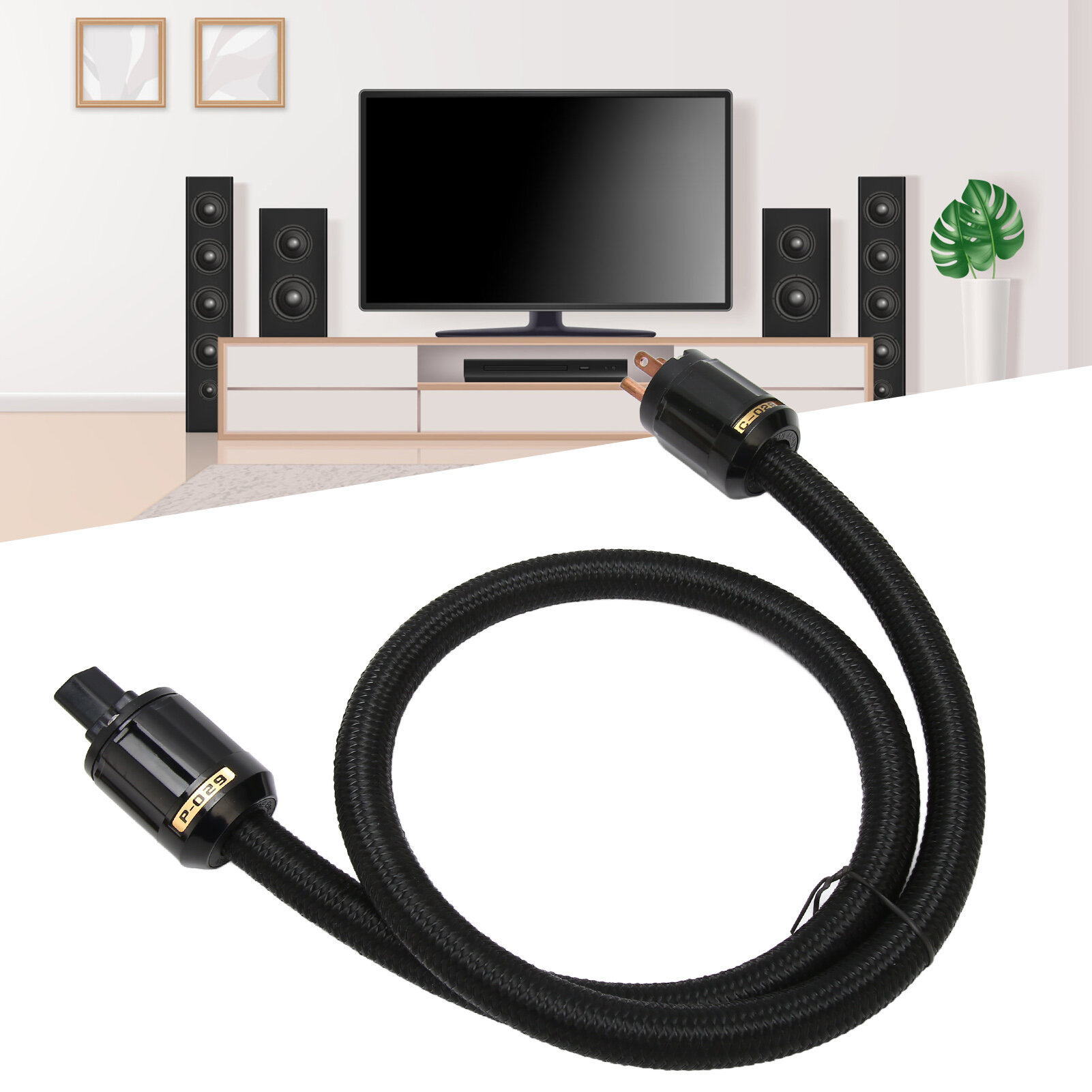 Кабель HiFi 12AWG медь, 15A, для стереозвука, стабильная передача сигнала