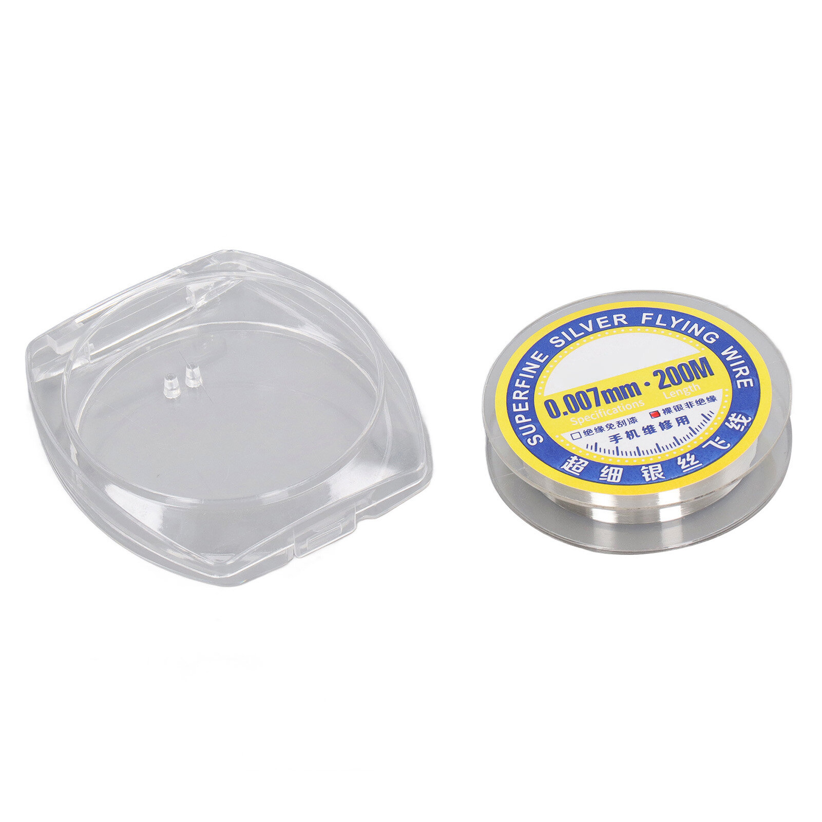 Тонкий серебряный соединительный провод 0,007 мм, эластичный ультратонкий провод для электронного обслуживания телефона, 200 м