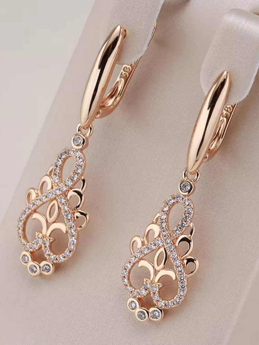 Комплект серег, циркон