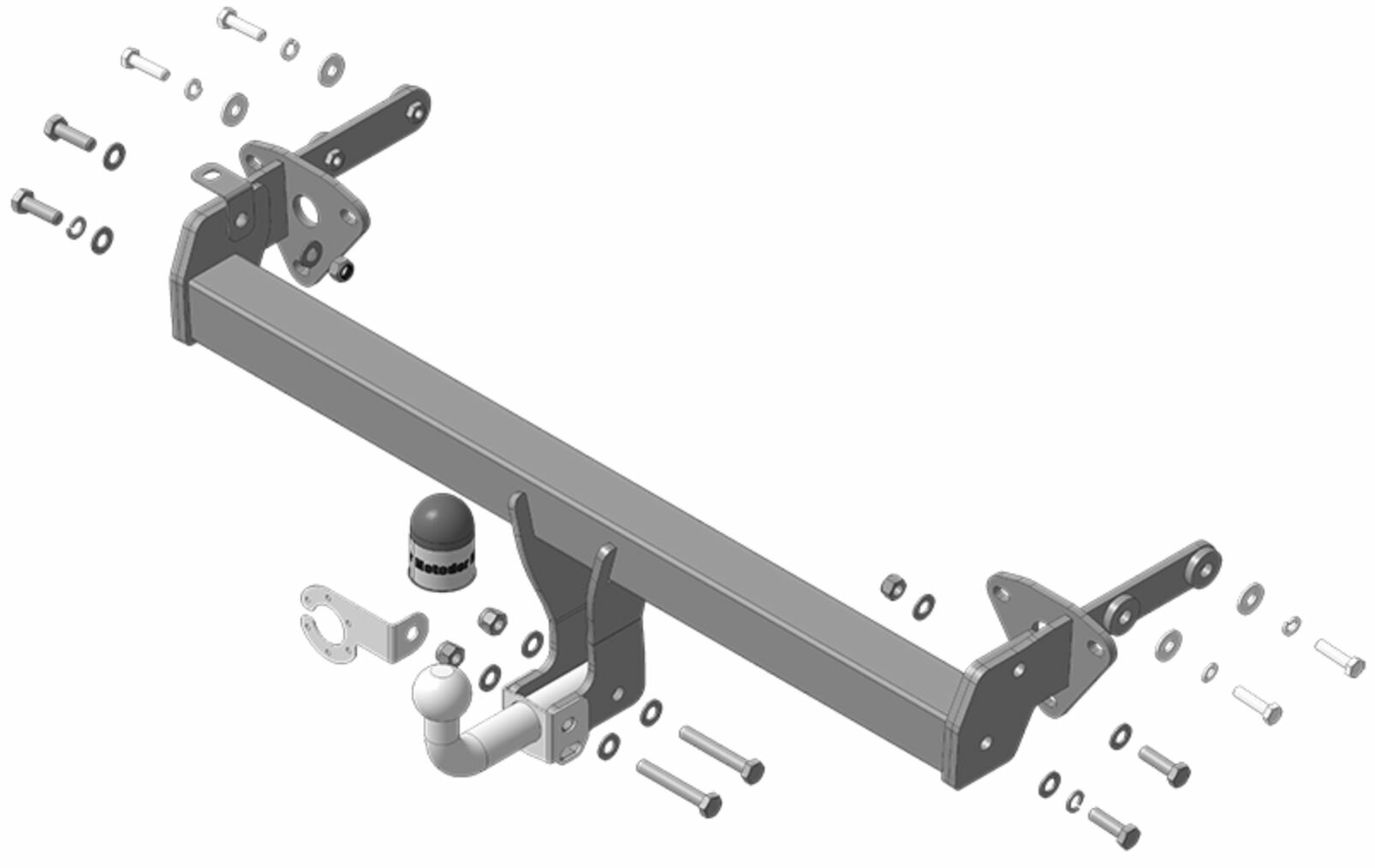 Фаркоп Motodor Subaru Outback с 2021 г. (оцинк. Шар) арт. MOTODOR.92204-A