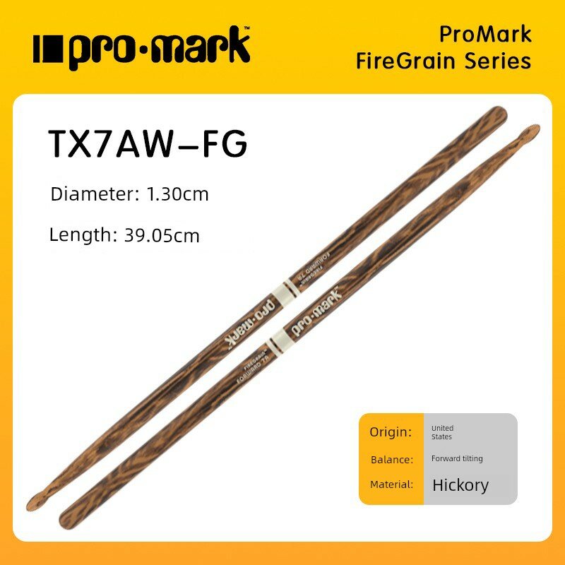 D'Addario Promark 7A Classic Taper Барабанные палочки из вишневого дерева, комплект 1 пара
