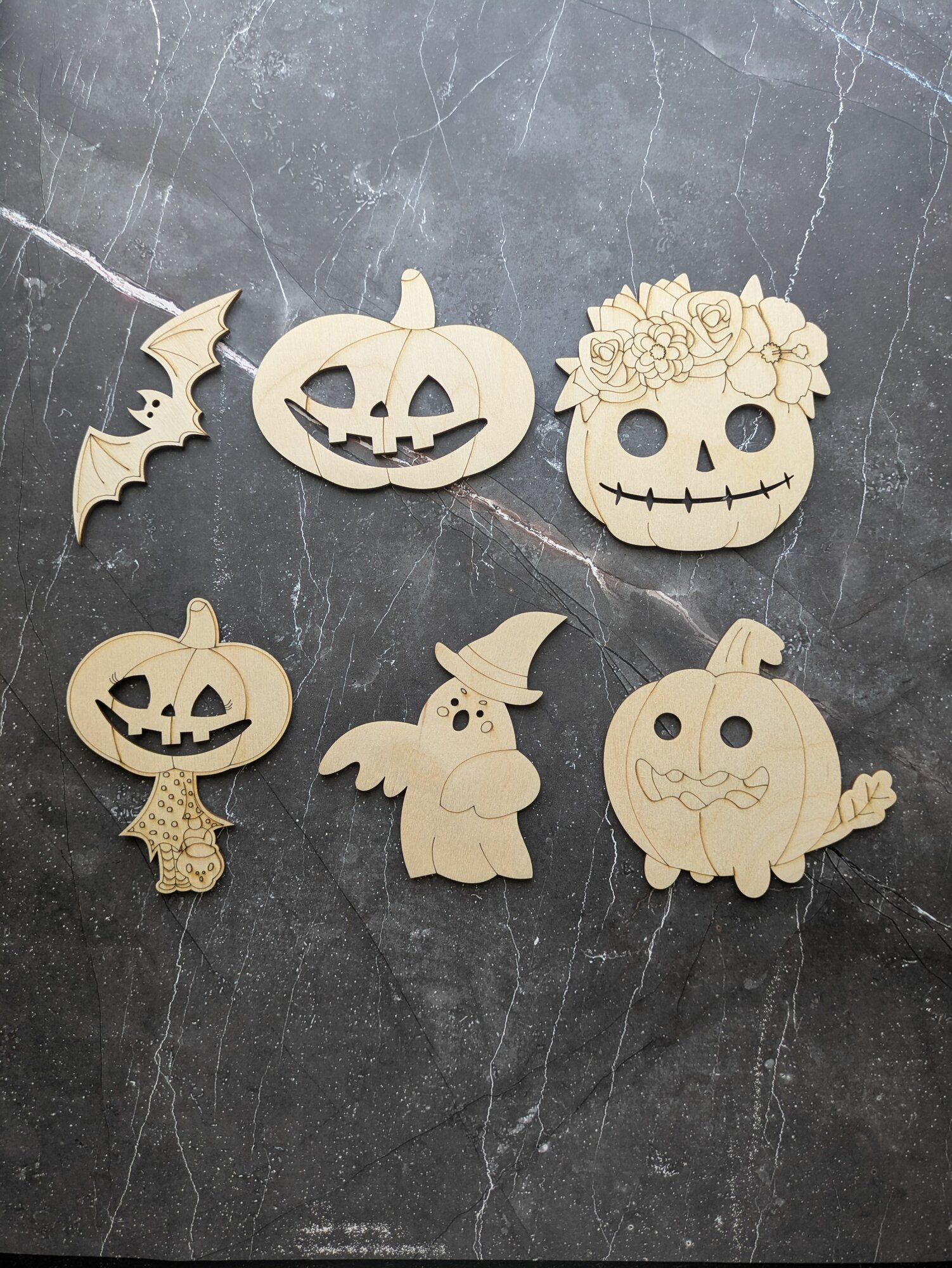 Магниты на холодильник из фанеры для раскрашивания, 6 шт.