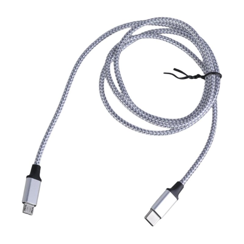 Кабель для передачи данных Type C-micro USB серый OTG-0,5 м
