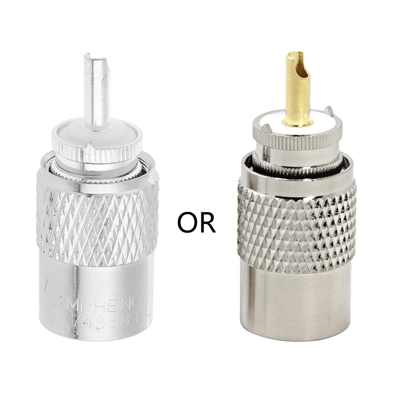 PL259 Штекер Обжимной Коаксиальный Разъем Адаптер RF Разъем для Коаксиального Кабеля RG8X RG59 RG8 Высококачественный Металлический Материал